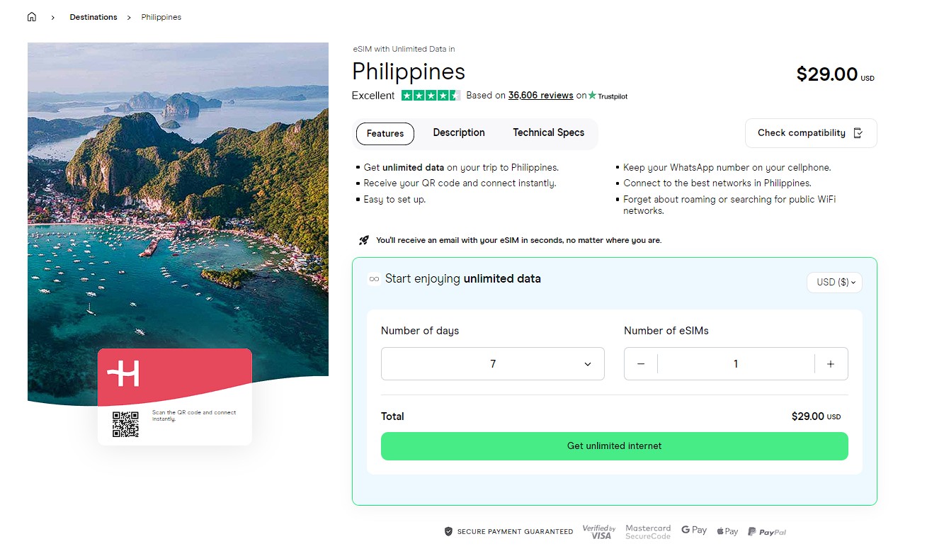 Best Philippines SIM card for tourists - Holafly